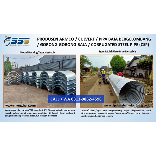 Sell Nestable and Multi Plate Corrugated Steel Pipes Bojonegoro Regency East Java | Sinergy ...